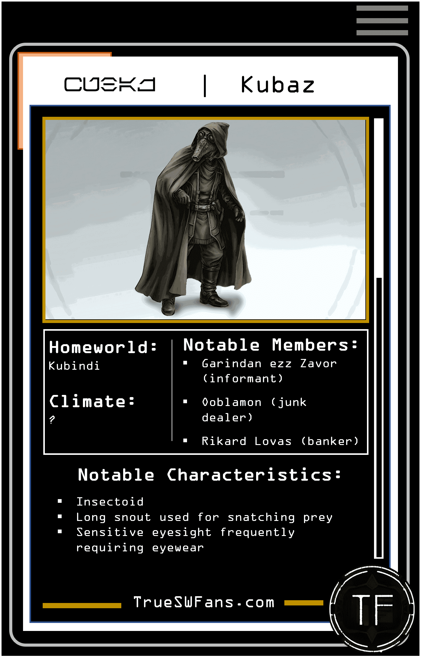 Kubaz - True Star Wars Fans